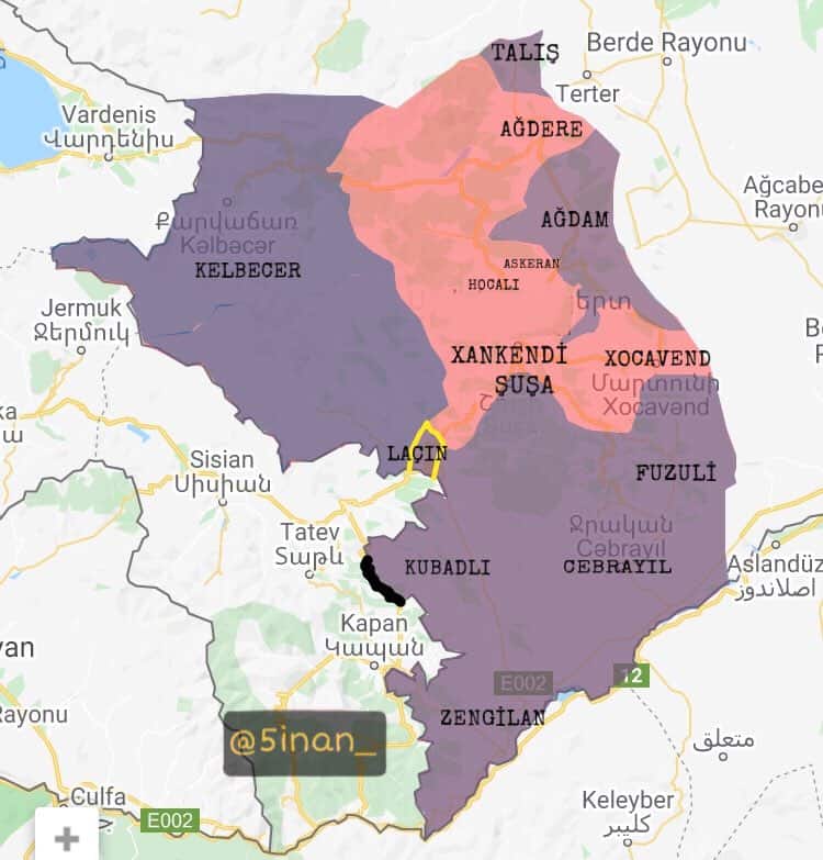 Tyle zostało z Górskiego Karabachu /mapa/ - Magna Polonia