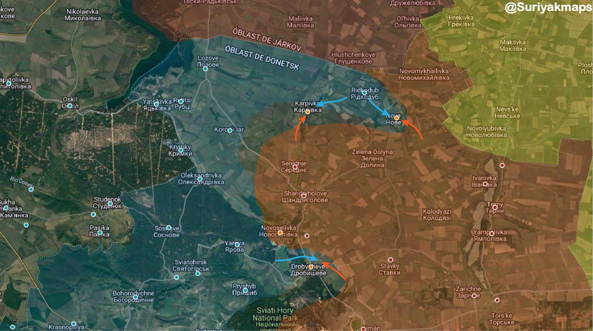 Wojska ukraińskie odzyskały kolejne miejscowości na wschód od rzeki ...